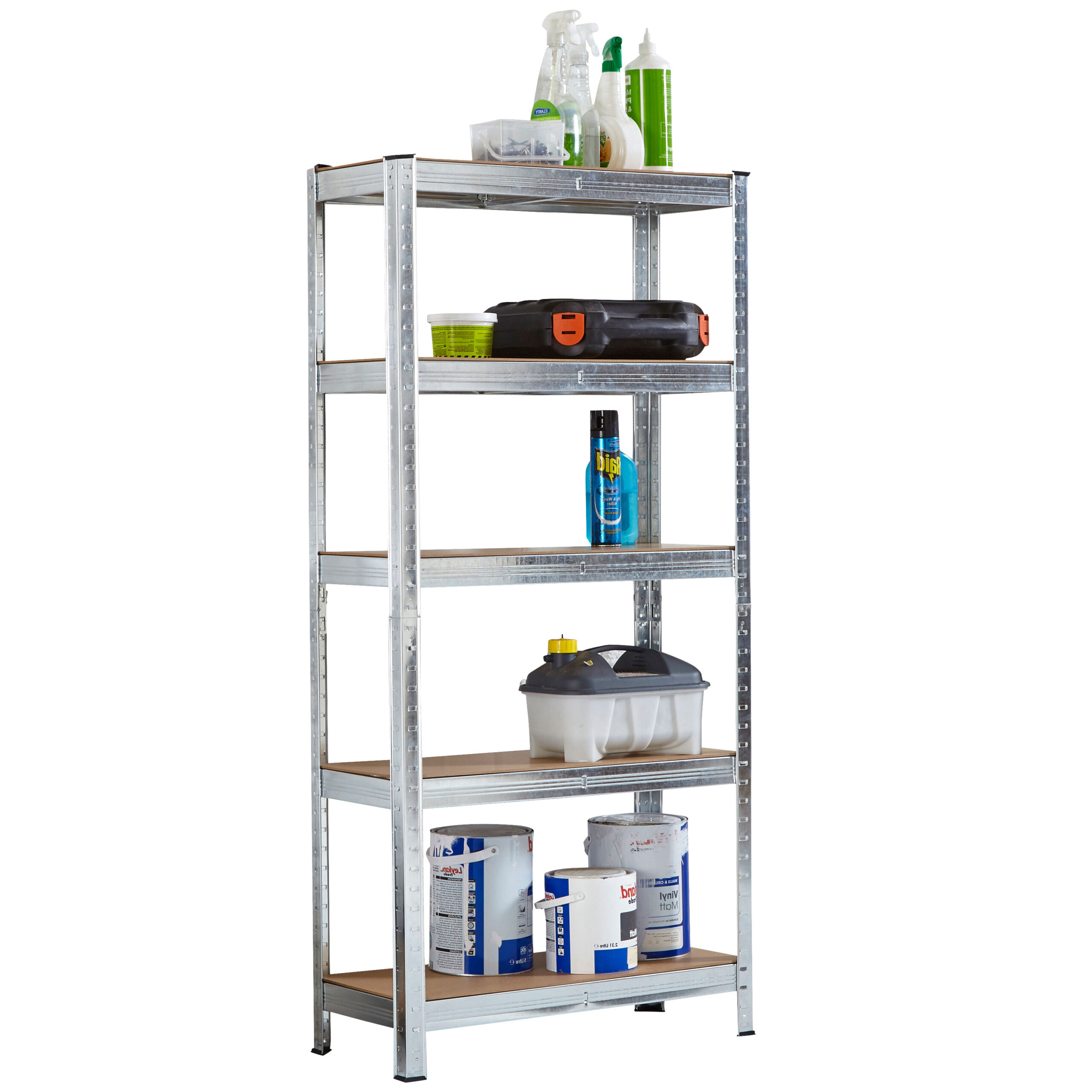 NEO 5 Tier Garage Shelving Racking Unit - Silver for sale online | eBay